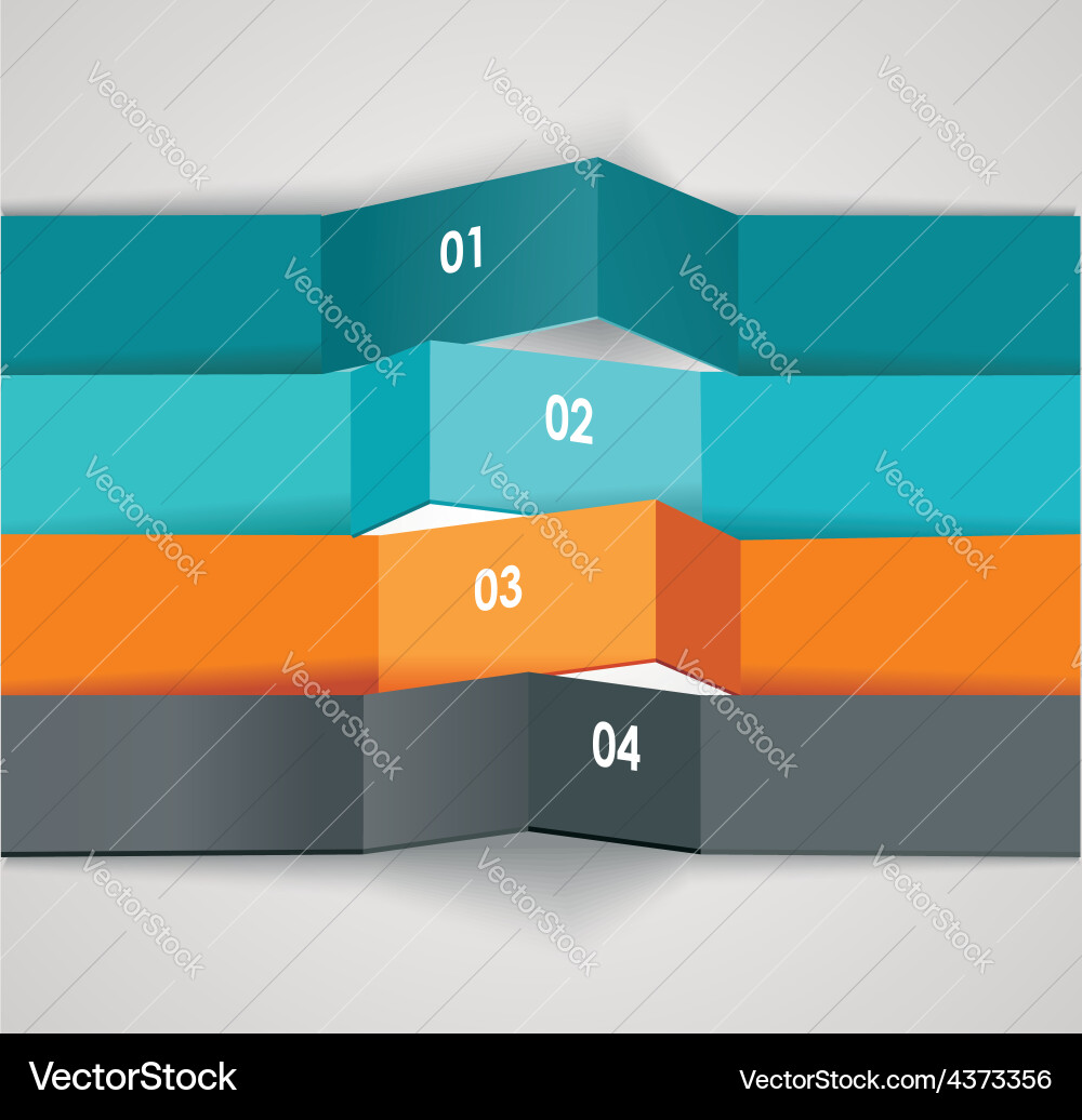 Number banners template for info graphic Vector Image