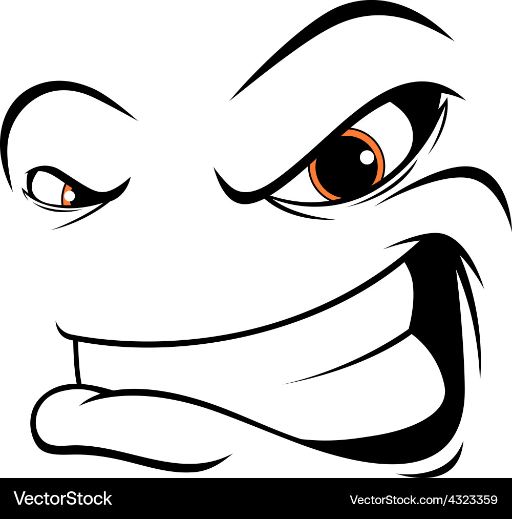 Evil grin Royalty Free Vector Image - VectorStock