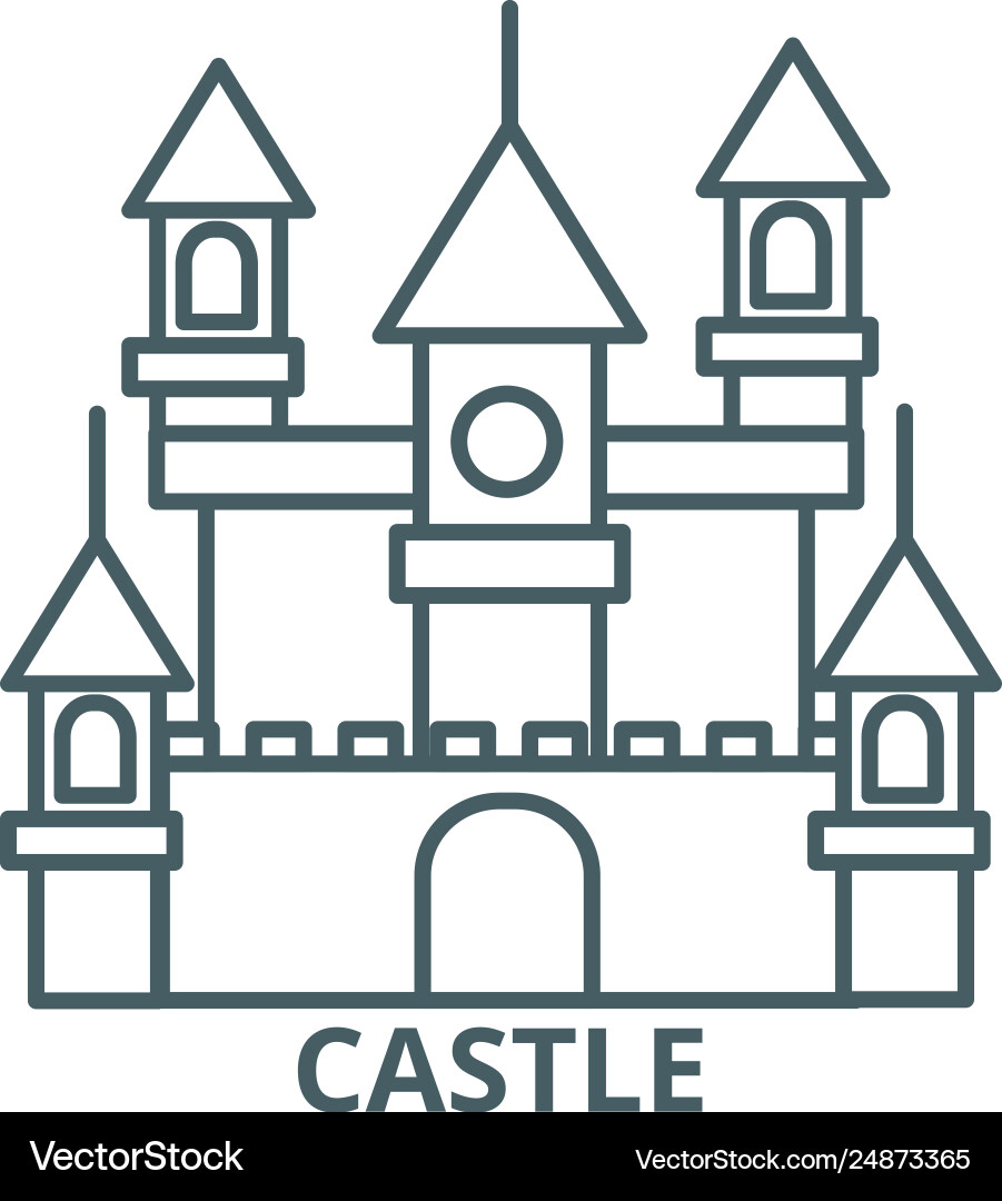 Big castlegermany line icon castle Royalty Free Vector Image