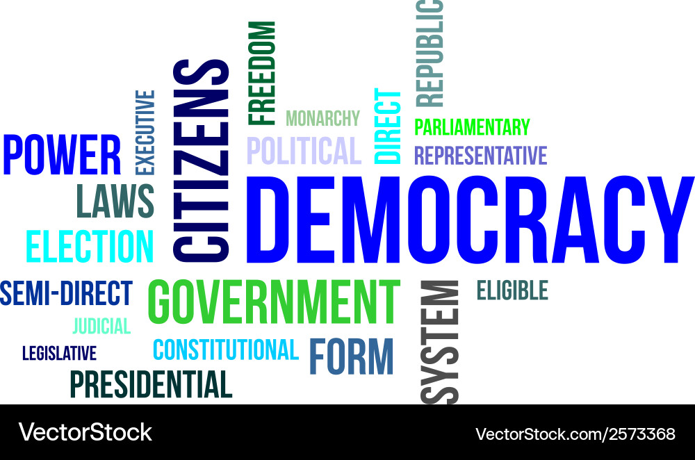 Word cloud democracy Royalty Free Vector Image