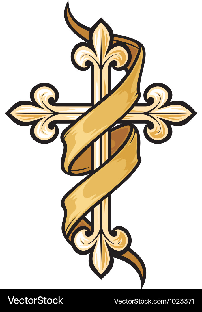 Christian cross Royalty Free Vector Image - VectorStock