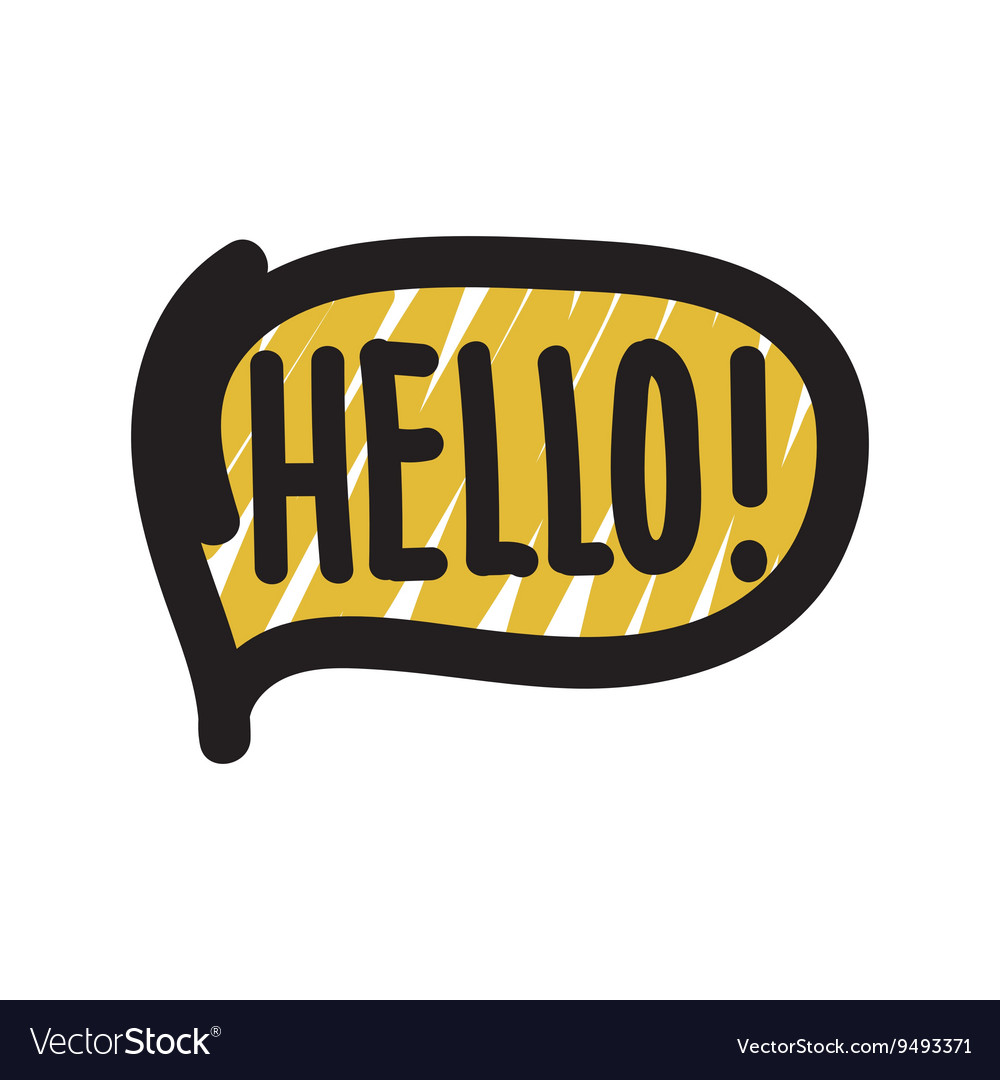 Hello bubble Royalty Free Vector Image - VectorStock