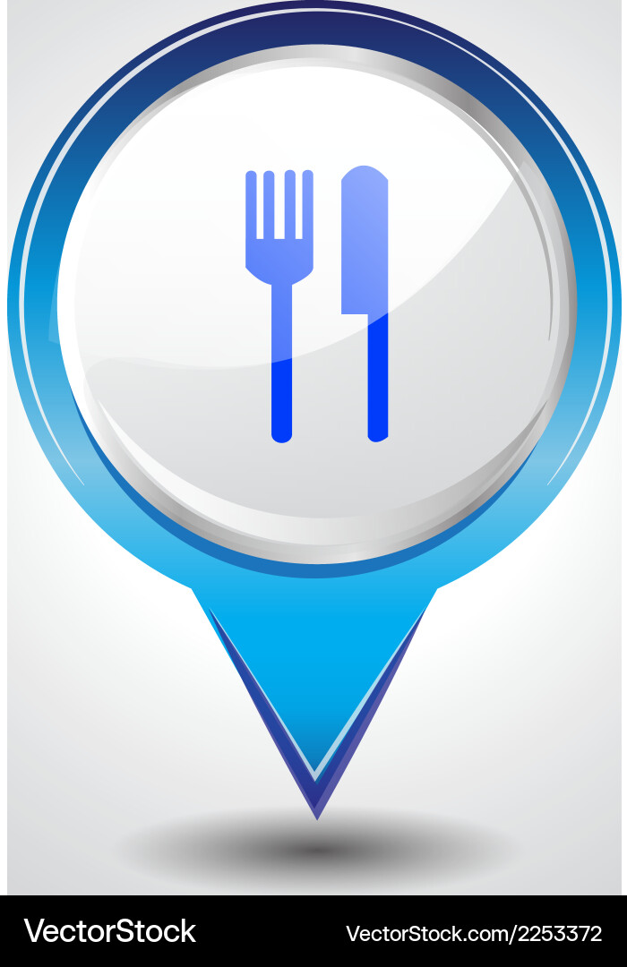 Food pins Royalty Free Vector Image - VectorStock