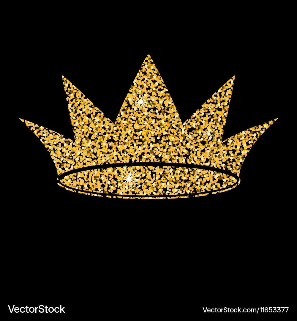 Gold crown Royalty Free Vector Image - VectorStock