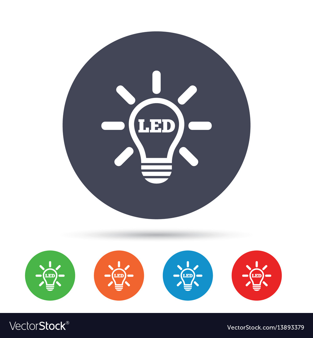 Led light lamp icon energy symbol Royalty Free Vector Image