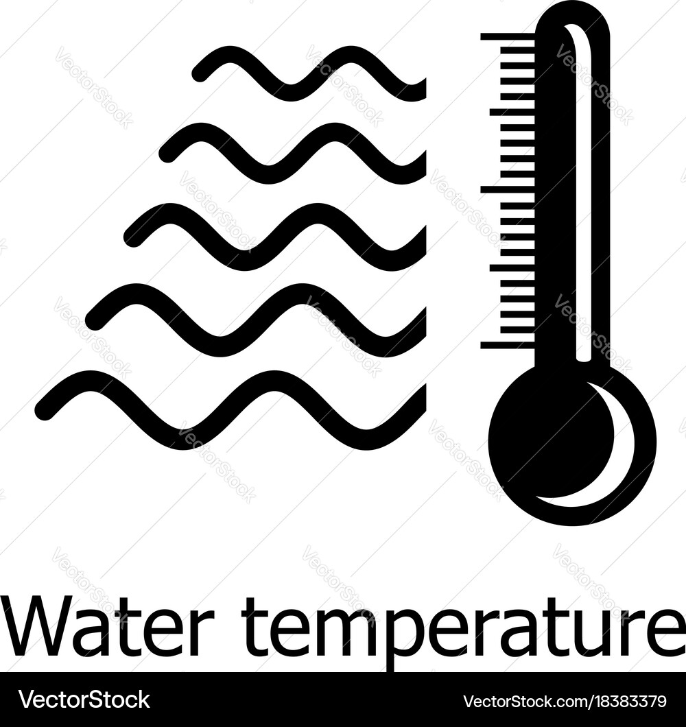 Water temperature icon simple style Royalty Free Vector