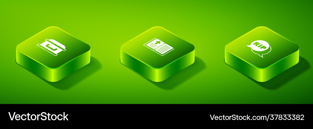 Set isometric holy bible book speech bubble rip Vector Image