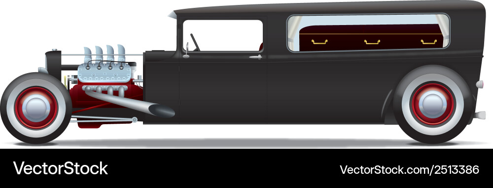 Hot-rod hearse Royalty Free Vector Image - VectorStock