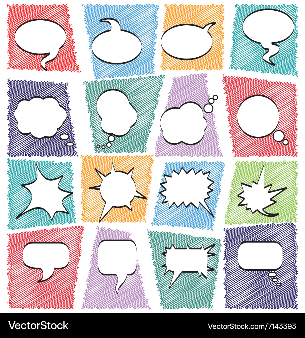 Set of pop art comic Royalty Free Vector Image