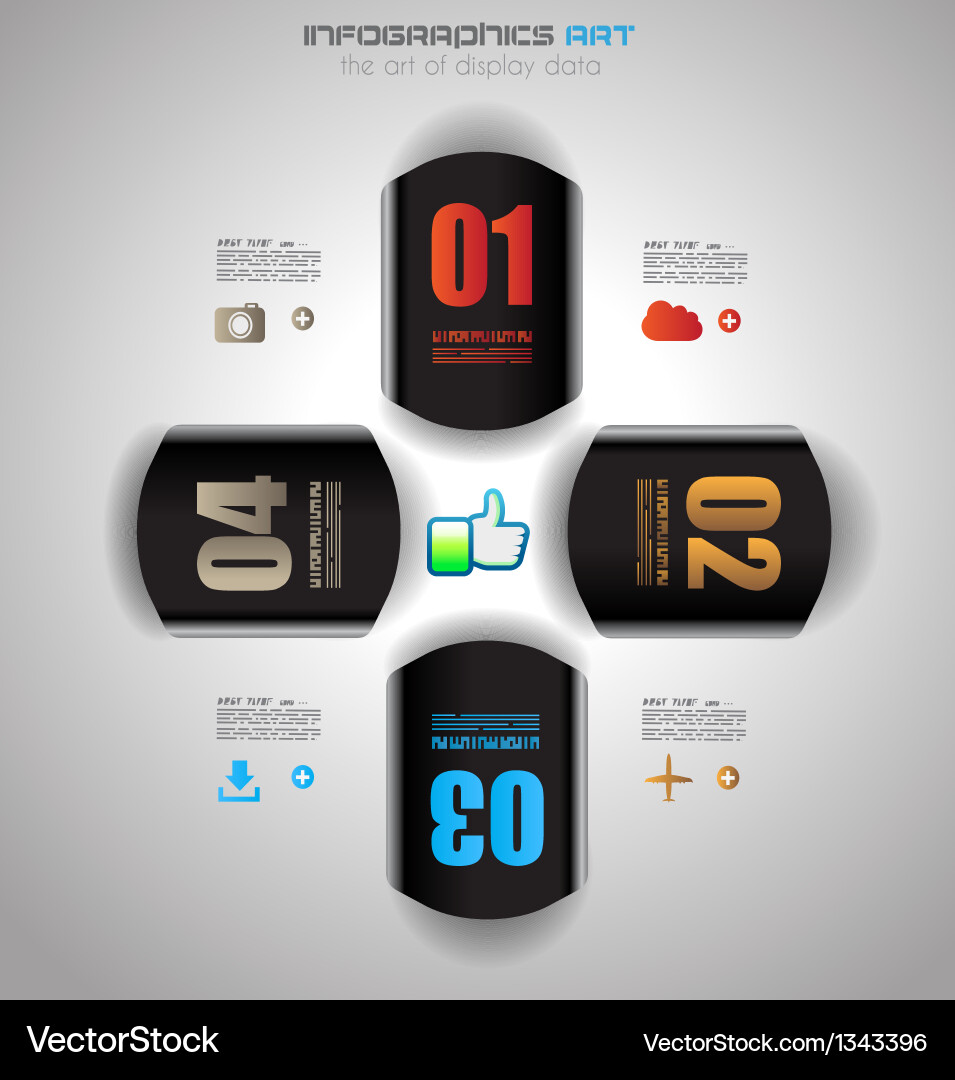 Infographic design template with paper tags Vector Image