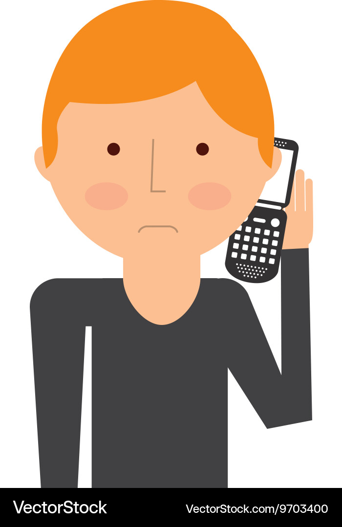 Person calling isolated icon design Royalty Free Vector Image - VectorStock