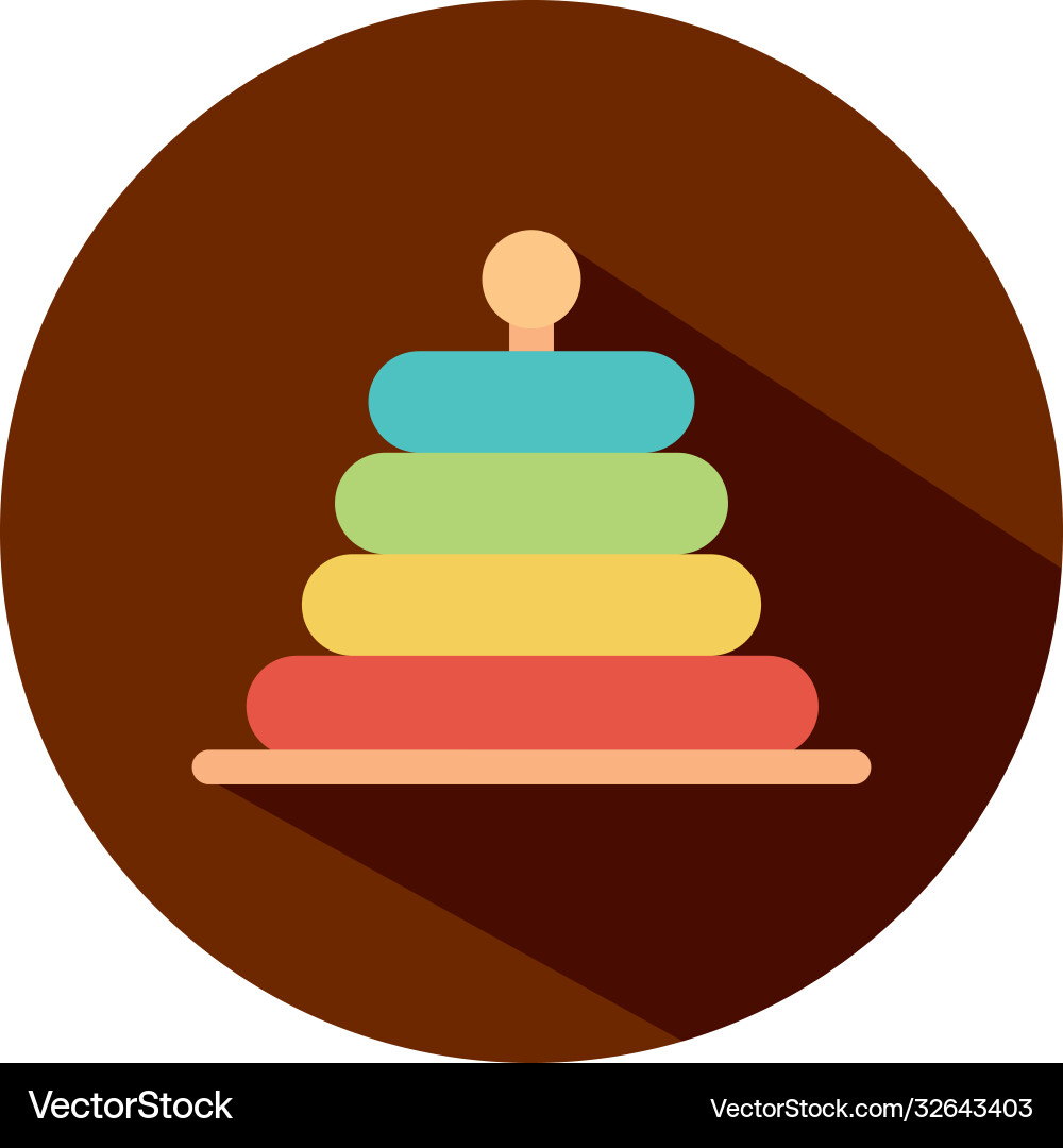 Pyramid pieces toy object for small children Vector Image