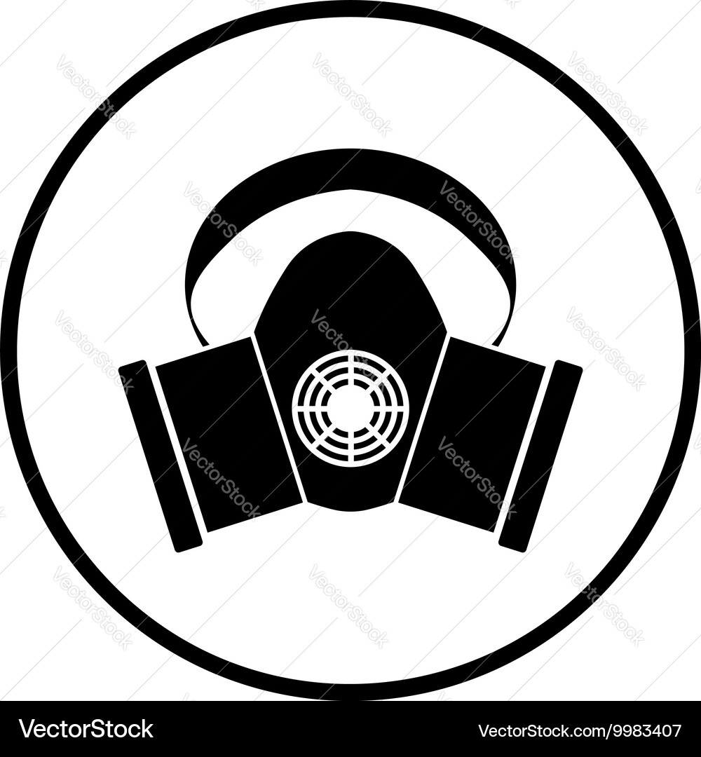 Dust protection mask icon Royalty Free Vector Image
