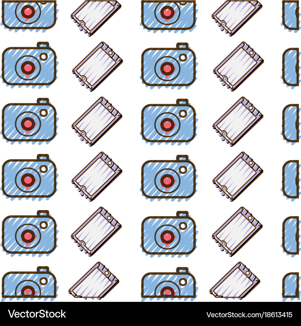 Grated digital camera and smartphone technology Vector Image