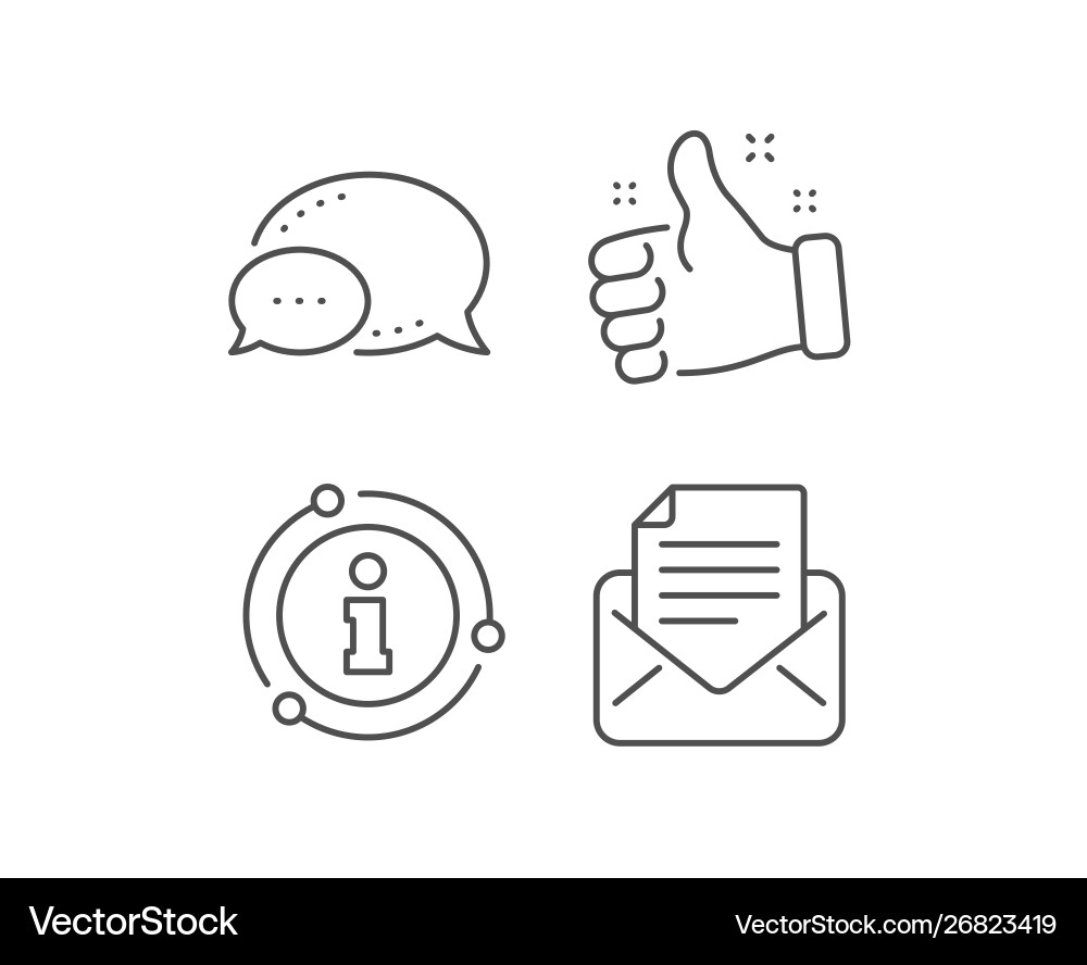 Mail correspondence line icon read message sign Vector Image