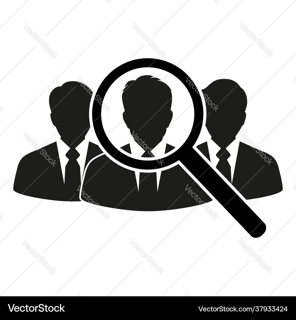 People search icon search for talented Royalty Free Vector