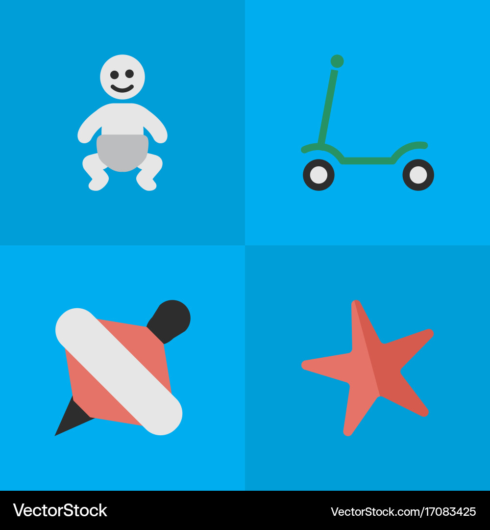 Set of simple infant icons Royalty Free Vector Image