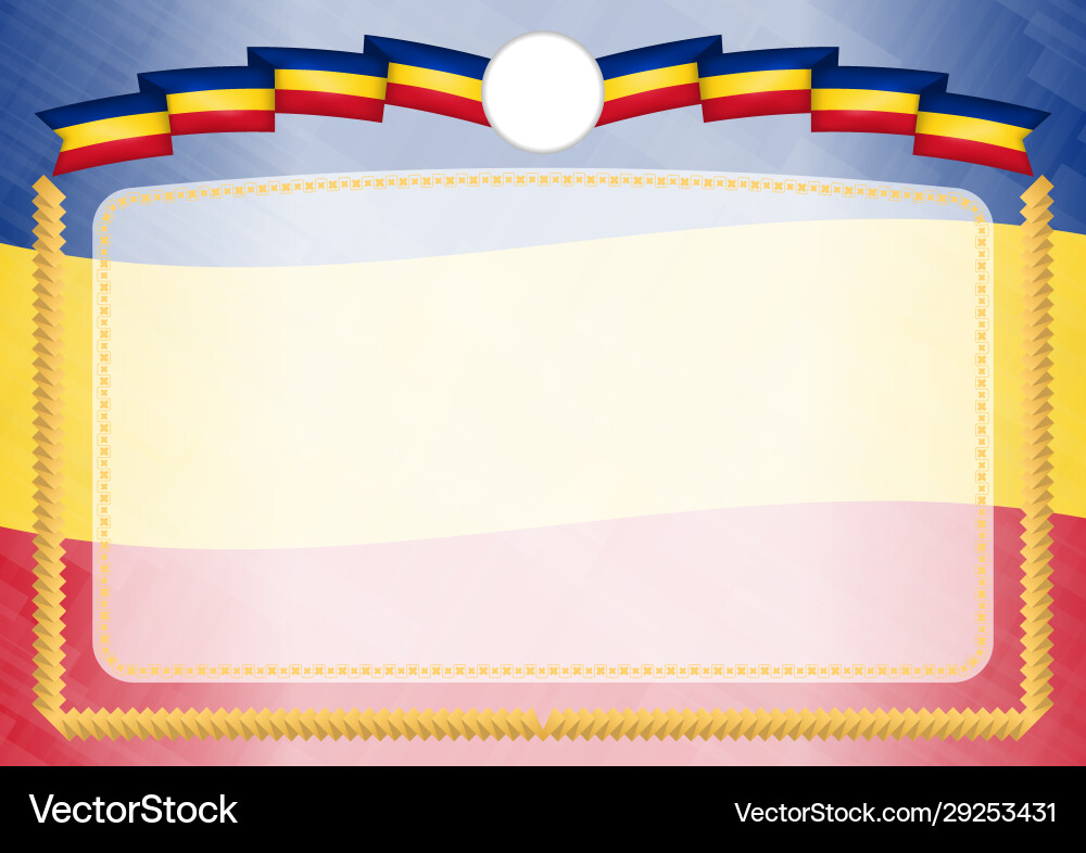 Border made with romania national flag Royalty Free Vector
