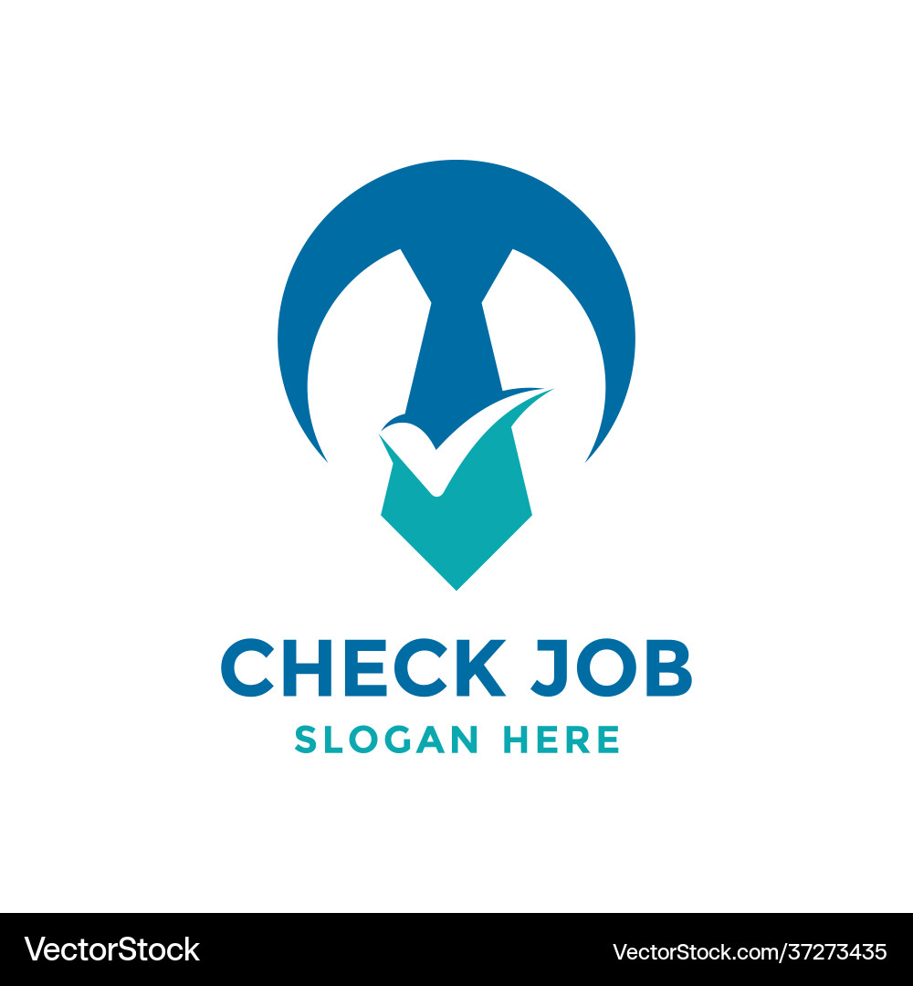 Check job logo design template mark Royalty Free Vector