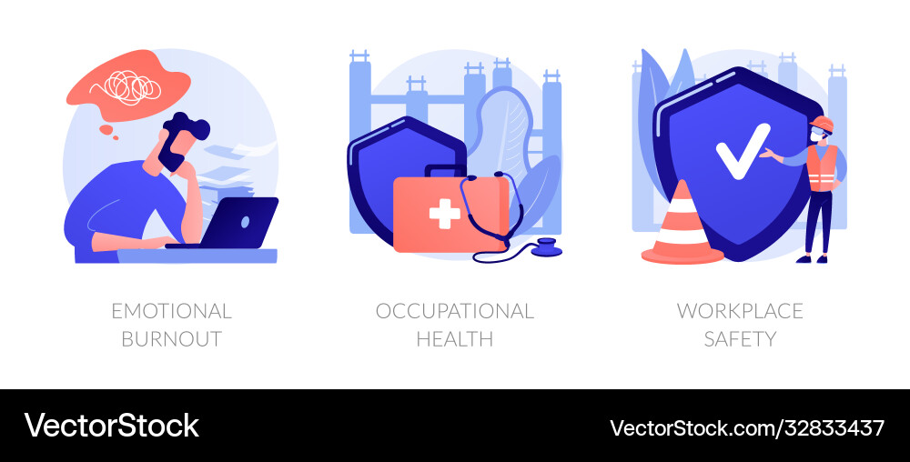 Employee health abstract concept Royalty Free Vector Image