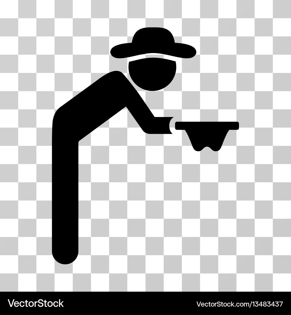 Gentleman beggar icon Royalty Free Vector Image