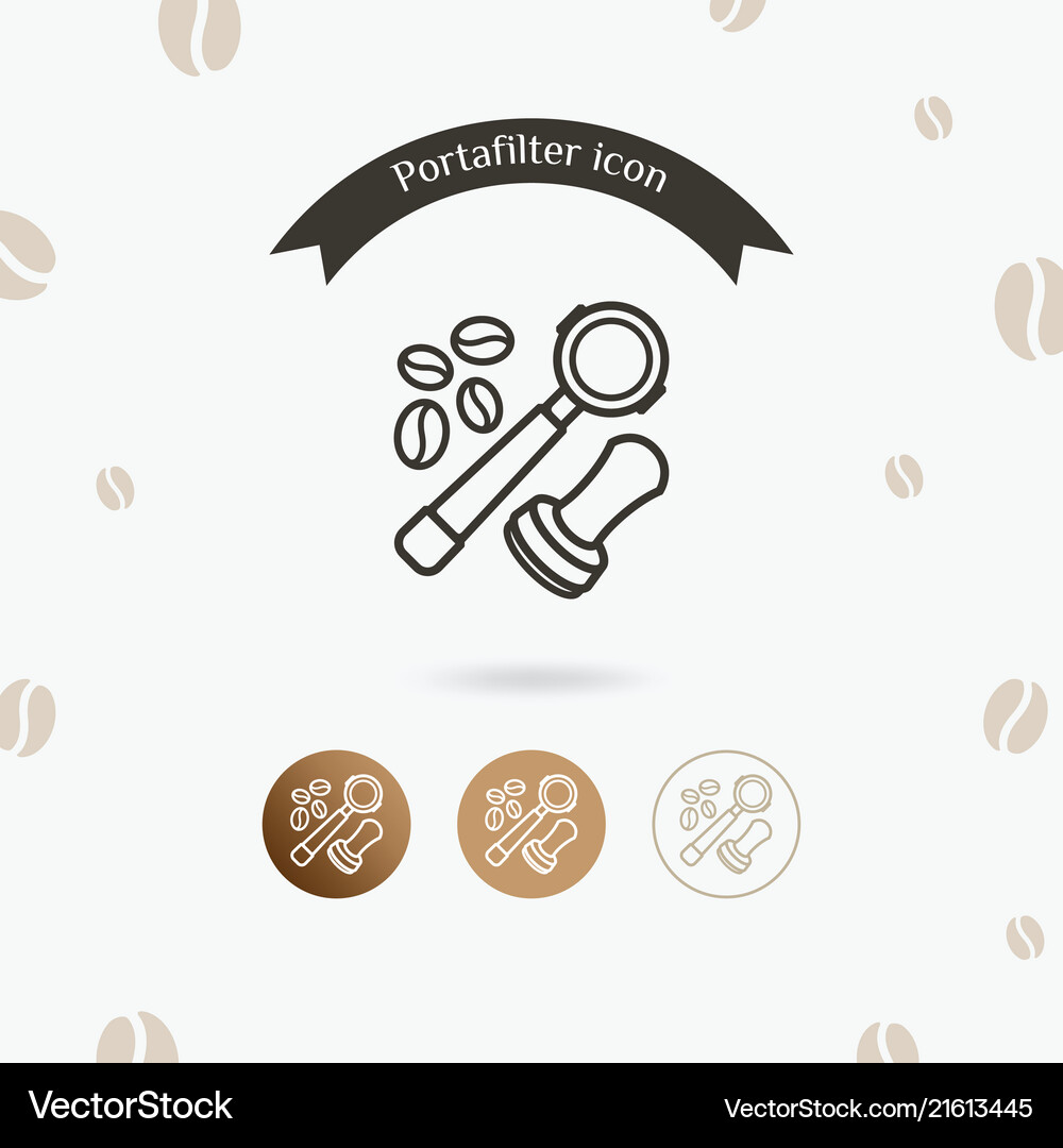Portafilter icon Royalty Free Vector Image - VectorStock