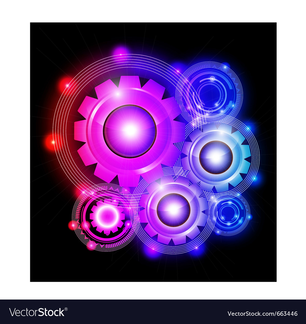 Techno gears Royalty Free Vector Image - VectorStock