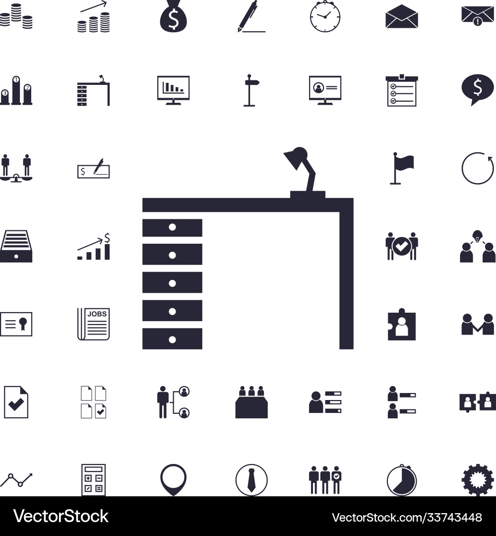 Office table icon Royalty Free Vector Image - VectorStock