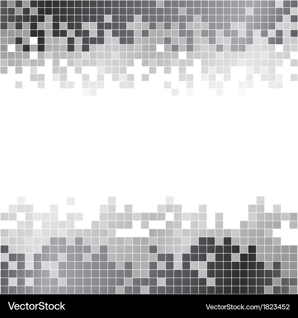 Abstract background with black and white pixels Vector Image