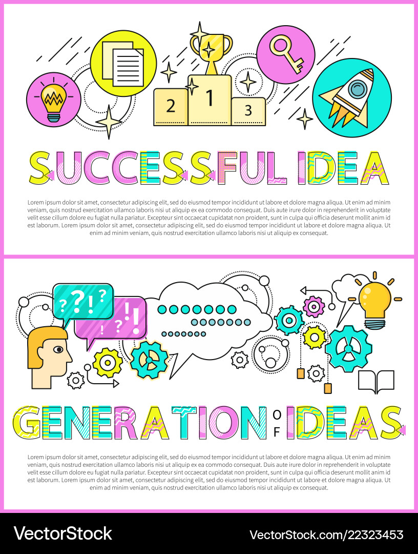 Successful idea and generation Royalty Free Vector Image