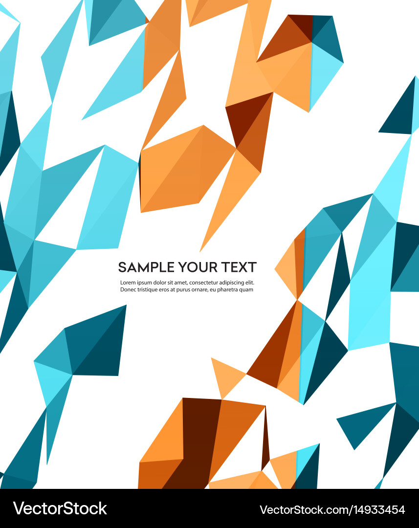Color abstract geometric banner Royalty Free Vector Image