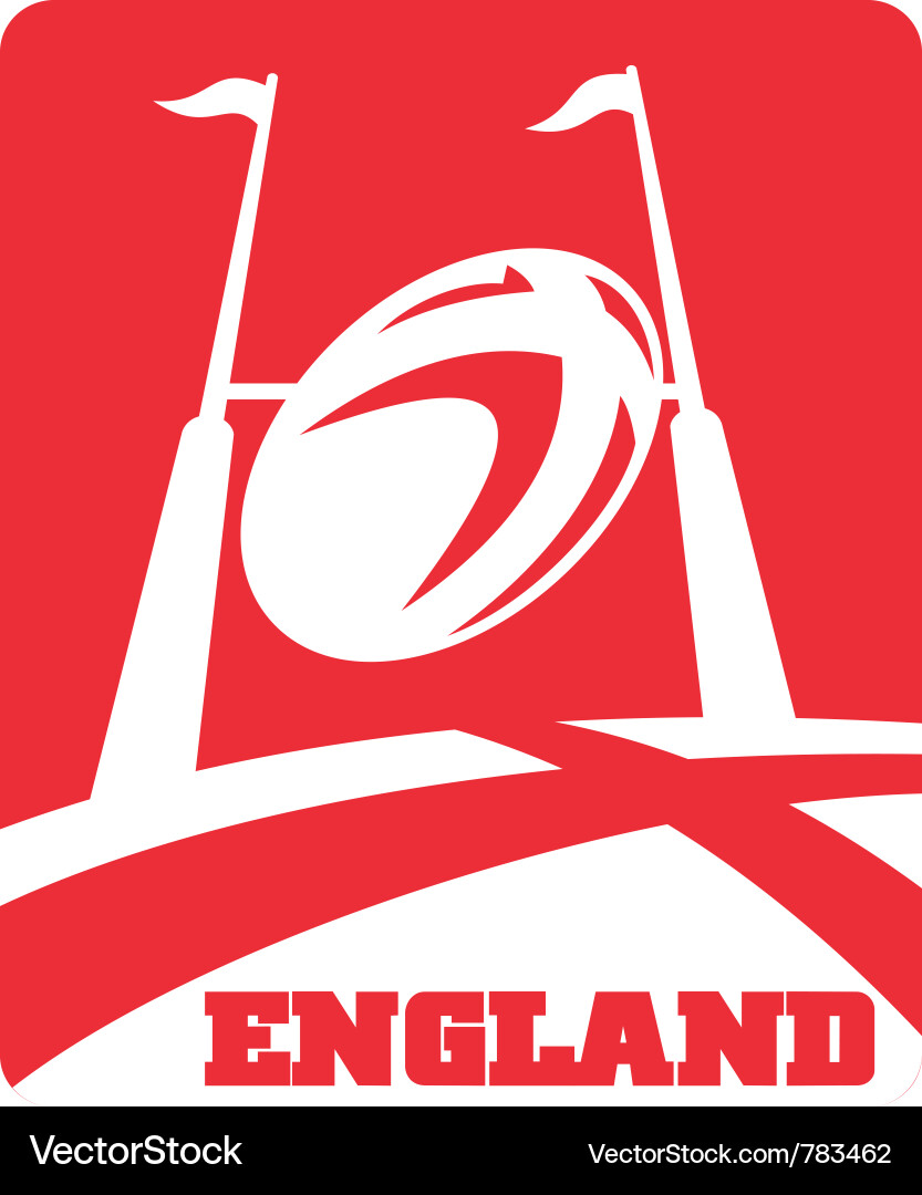 England rugby poster Royalty Free Vector Image