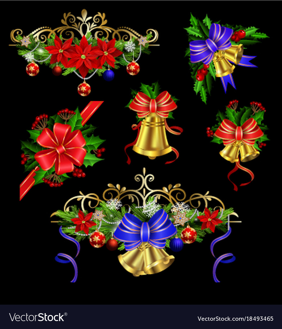 Christmas elements for your designs Royalty Free Vector