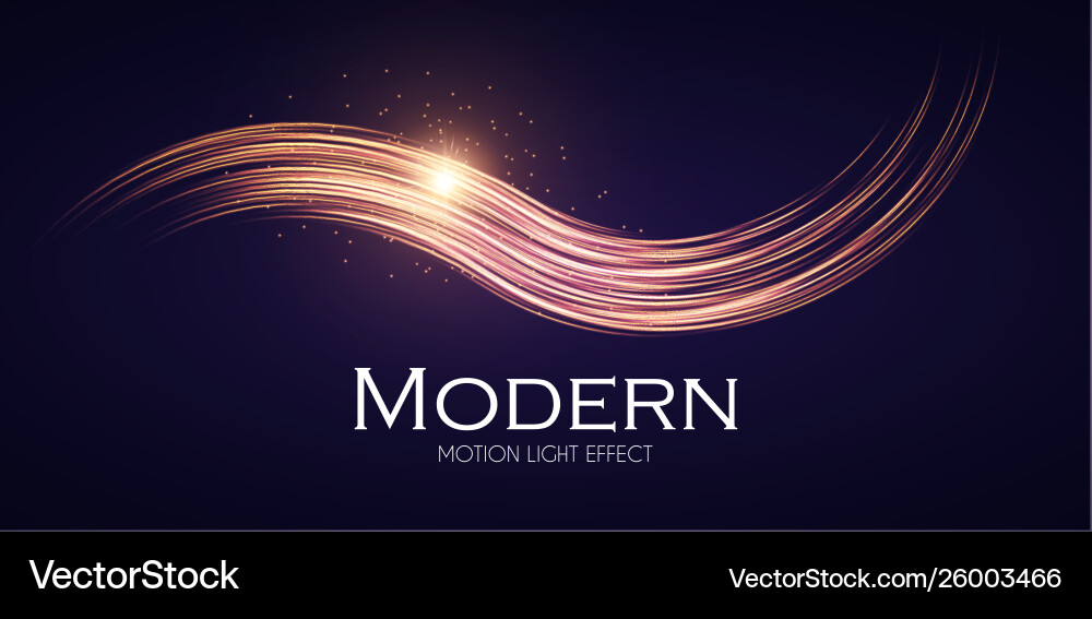 Motion light effect shining wave glow design Vector Image