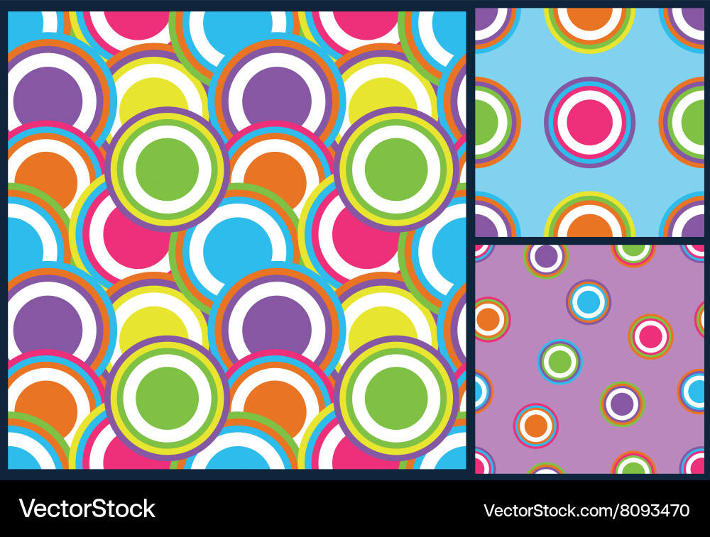 Round circle kids pattern Royalty Free Vector Image