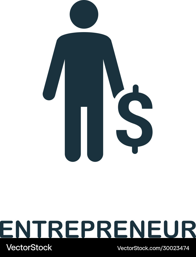 Entrepreneur icon simple element from business Vector Image