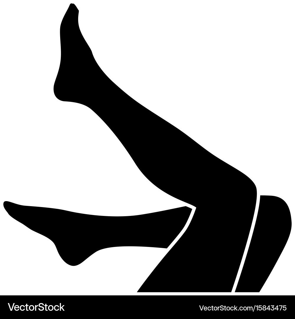 Woman legs silhouette Royalty Free Vector Image