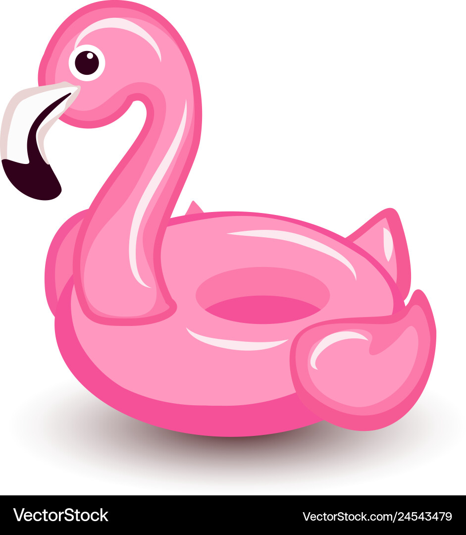 Float flamingo ring icon Royalty Free Vector Image