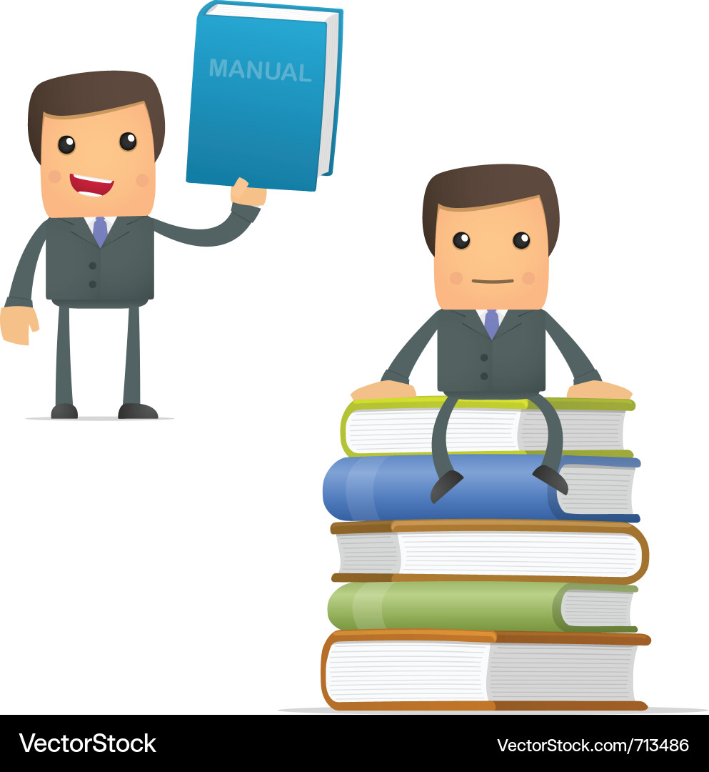 Cartoon academic man Royalty Free Vector Image