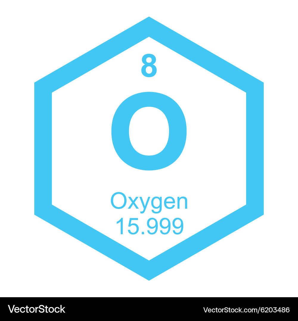 Periodic table oxygen Royalty Free Vector Image