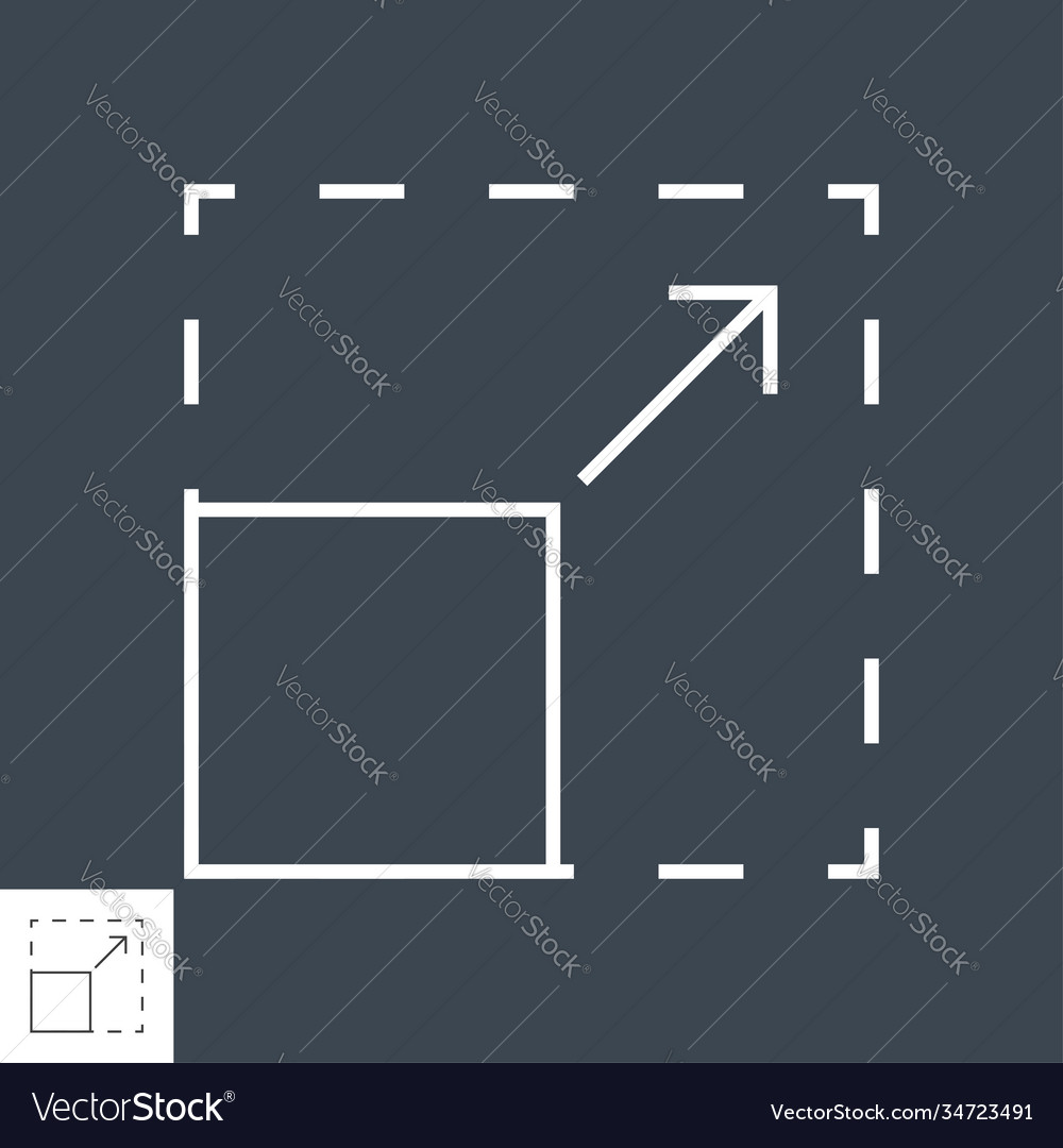 Resize icon Royalty Free Vector Image - VectorStock