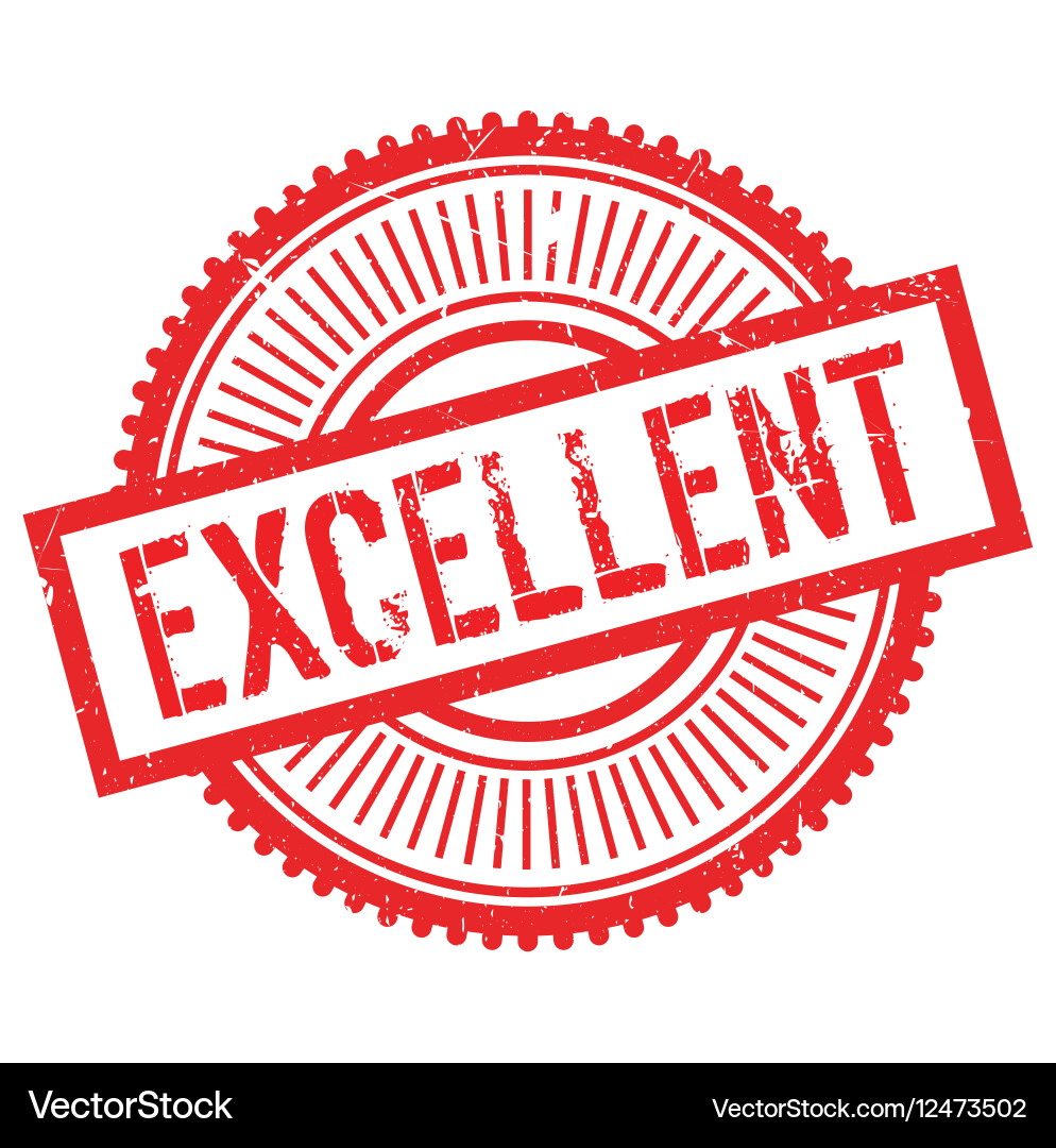 Excellent stamp rubber grunge Royalty Free Vector Image