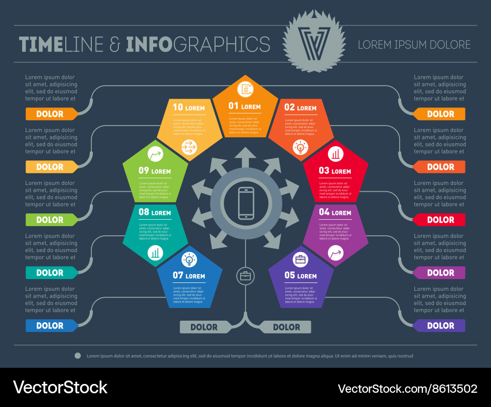 Infographic of technology or education process Vector Image