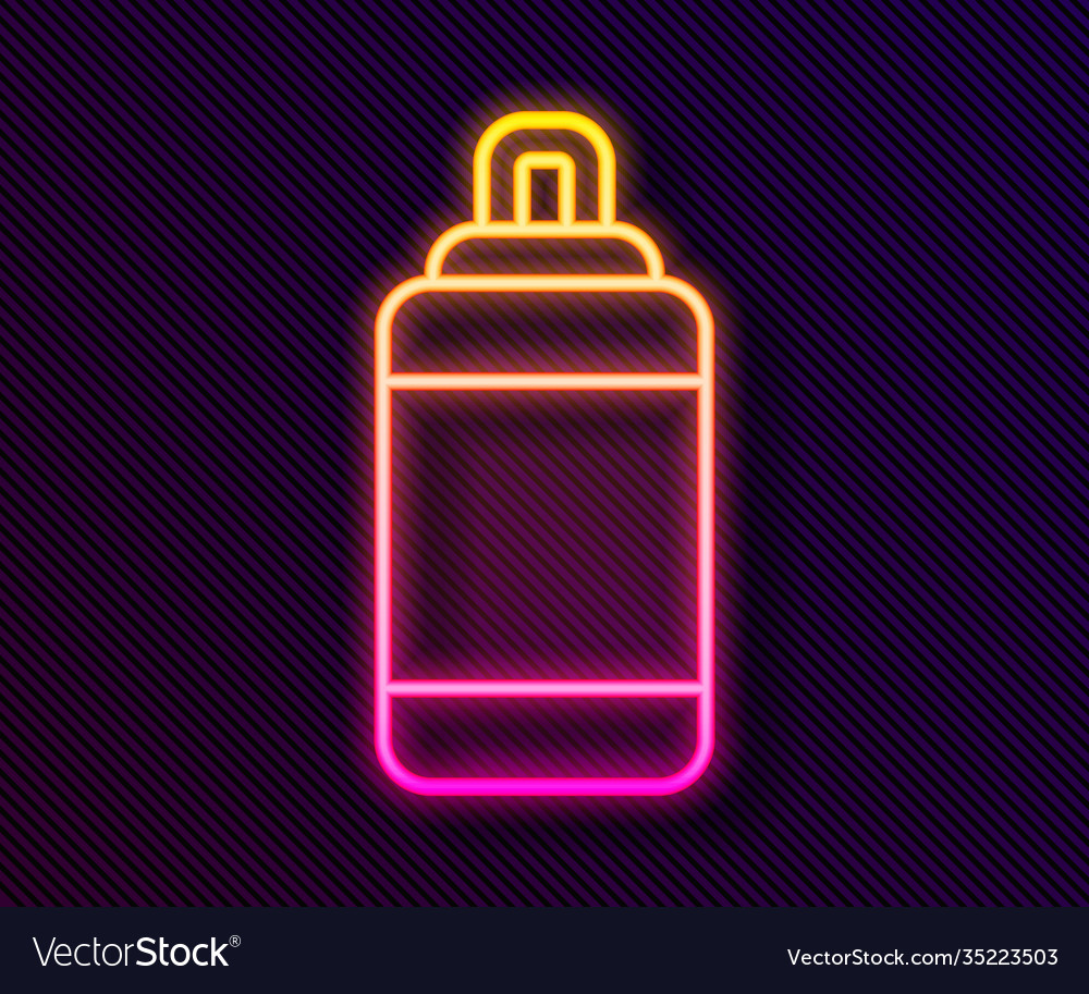 Glowing Neon Line Punching Bag Icon Isolated Vector Image