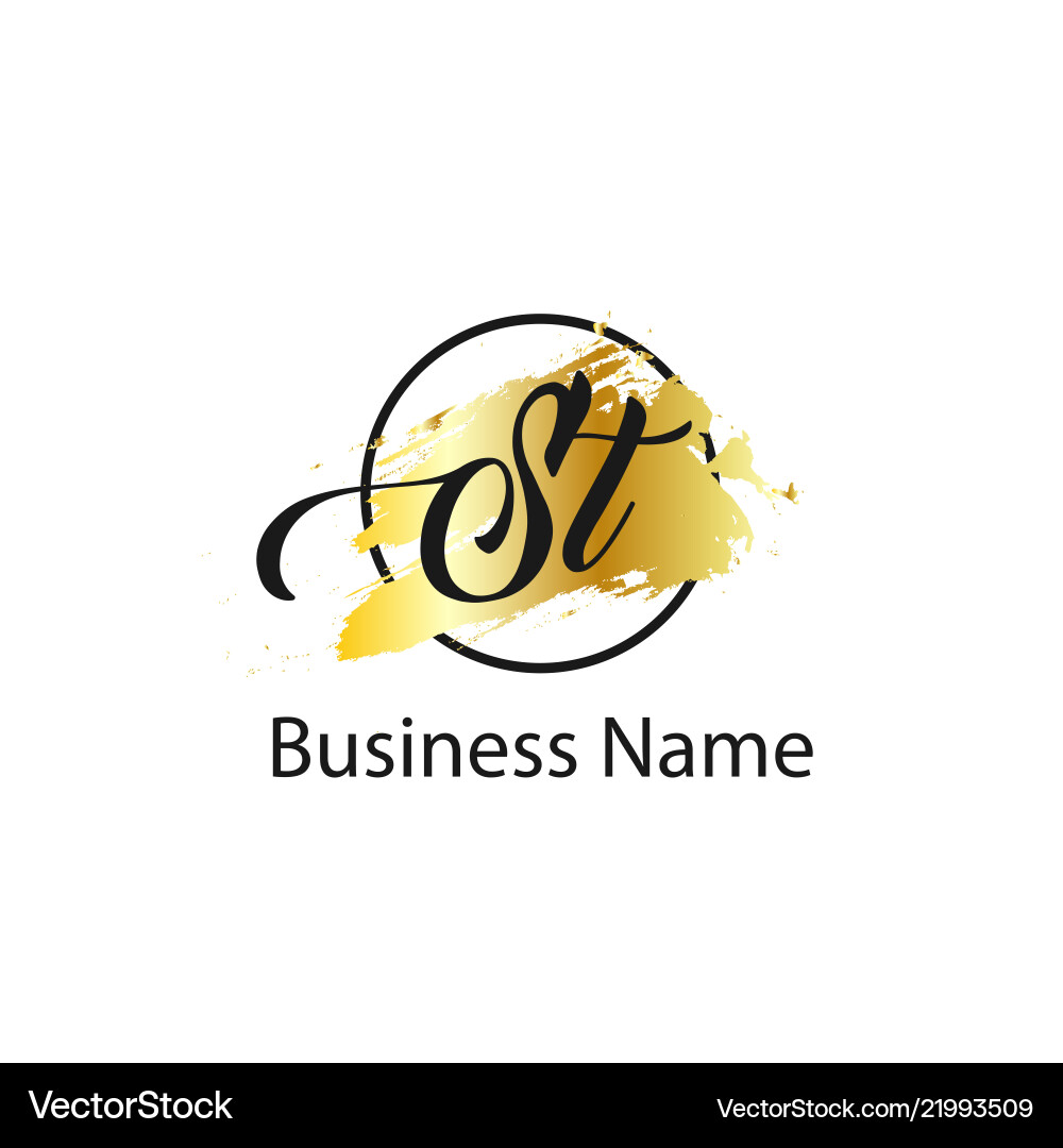 Initial letter st logo template design Royalty Free Vector