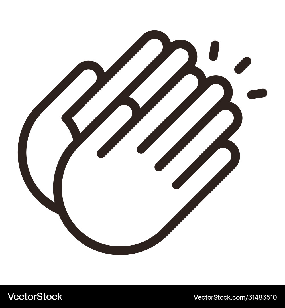 Clapping hands icon Royalty Free Vector Image - VectorStock
