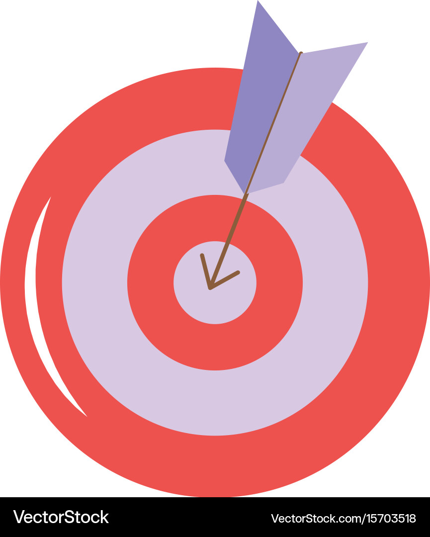 Target with arrow icon Royalty Free Vector Image