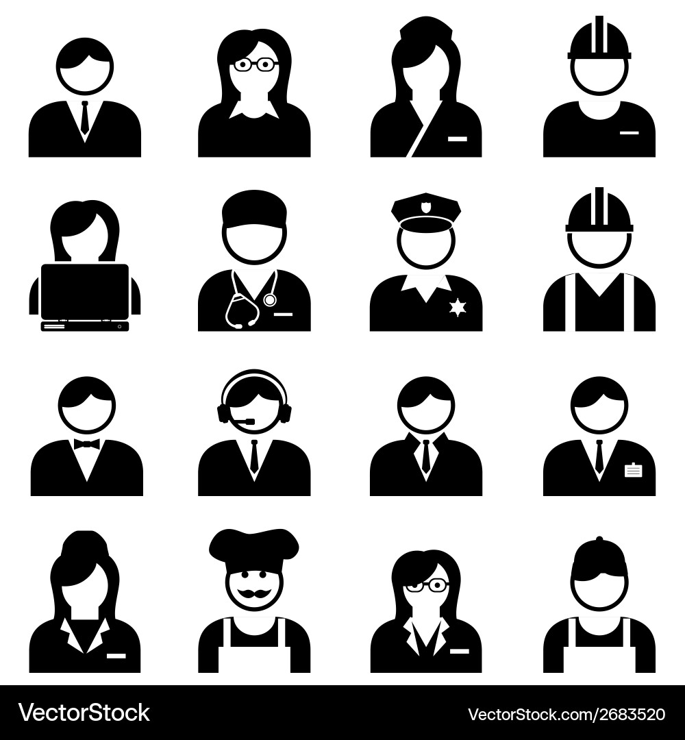 Professions and Occupations Icon Royalty Free Vector Image