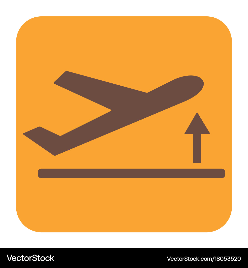 Departure take off plane icon simple Royalty Free Vector