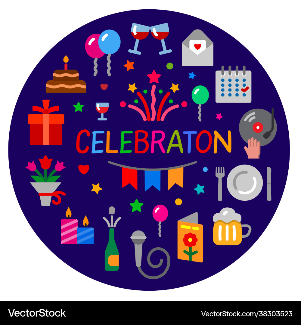 Celebration and event concept icon Royalty Free Vector Image